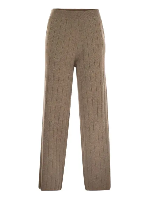 Max Mara Jardin Ribbed Wide-leg Trousers - No