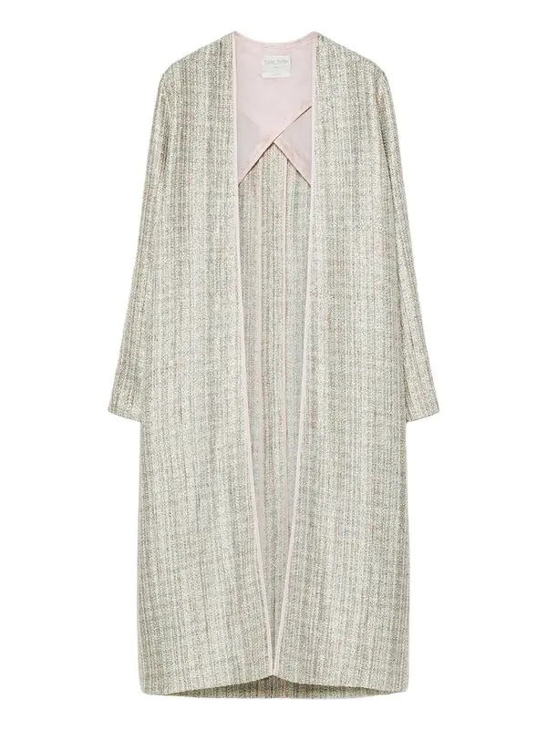 FORTE_FORTE Striped Long Sleeve Coat - Latme