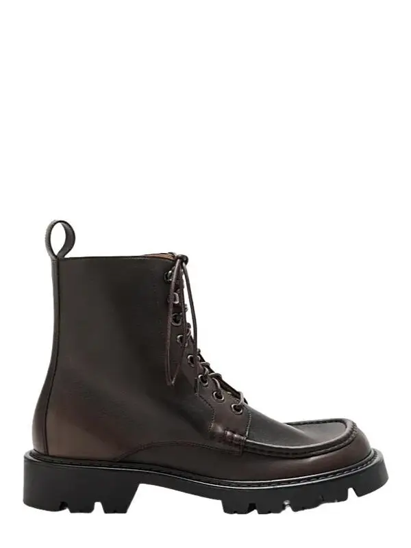 Loewe Sierra Lace-up Ankle Combat Boots - Dark Brown