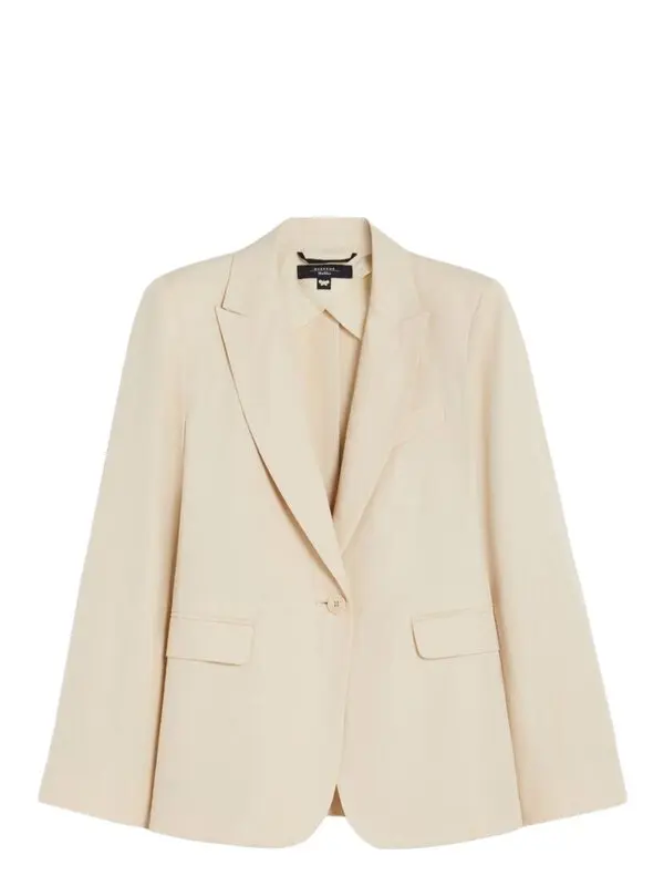 Max Mara Cotton And Linen Blazer - Ivory