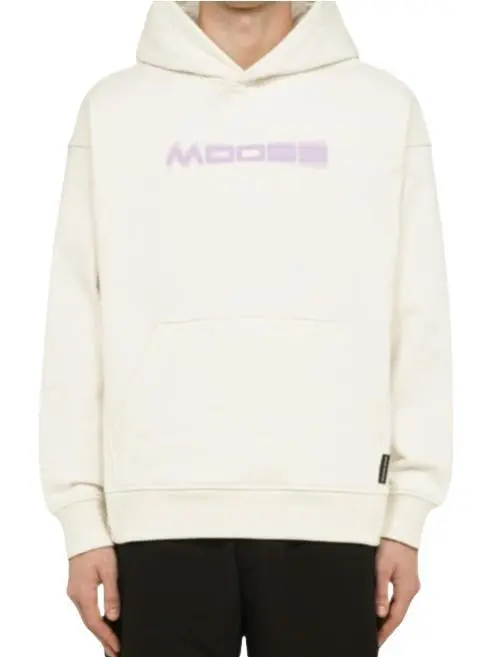 Moose Knuckles Long Sleeve Hoodie With Logo - White