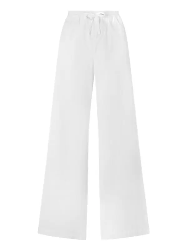Loulou De Saison Cotton Poplin Wide-leg Pants - White