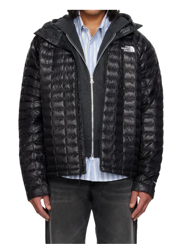The North Face Thermoball Hooded Quilted Coat - Black
