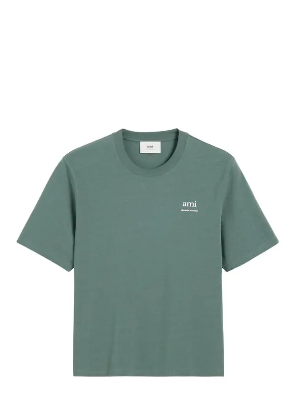 Ami Logo Printed Crewneck T-shirt - Antique Clay