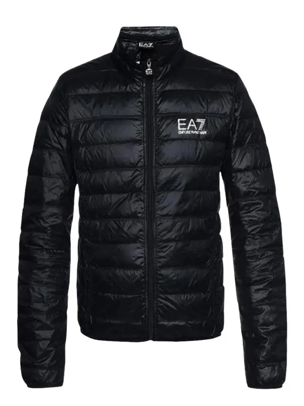 EA7 Logo Puffer Jacket - Black