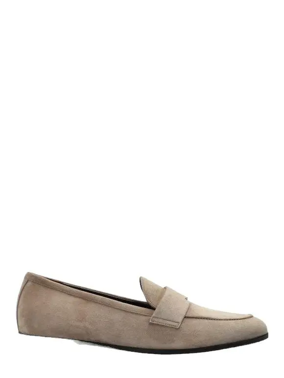 Max Mara Panelled Slip-on Loafers - Nude