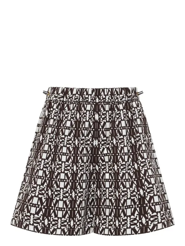 Max Mara Taiga All-over Logo Printed Shorts - Black