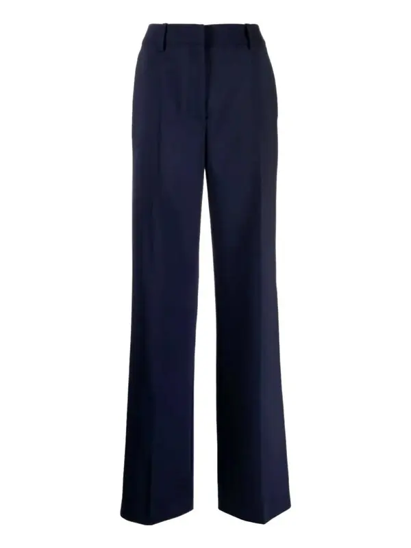 Off-White High Waisted Straight Leg Trousers - Black