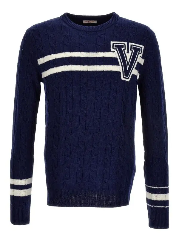 Valentino Garavani Vlogo Knitted Jumper - Black