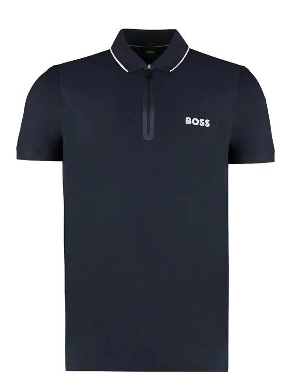 Hugo Boss Lapel Short-sleeved Polo Shirt - Black