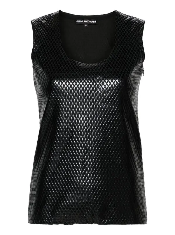 Junya Watanabe Diamond-pattern Tank Top - Black