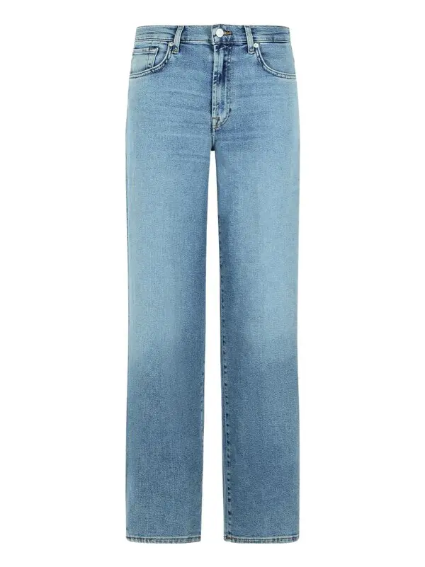 7 For All Mankind Stovepipe Straight Jeans - Blue