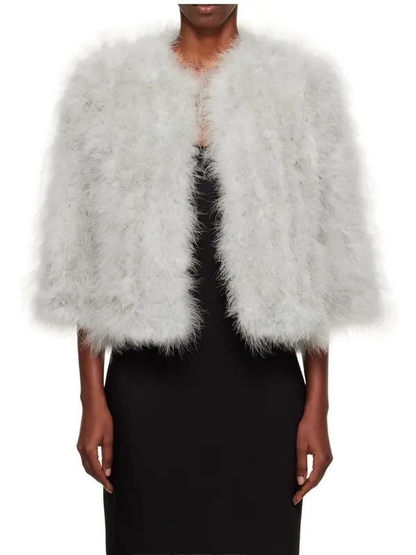 YVES SALOMON Feather Jacket - Blue