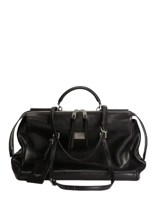 Dolce & Gabbana Vittoria Logo Plaque Bag - Black