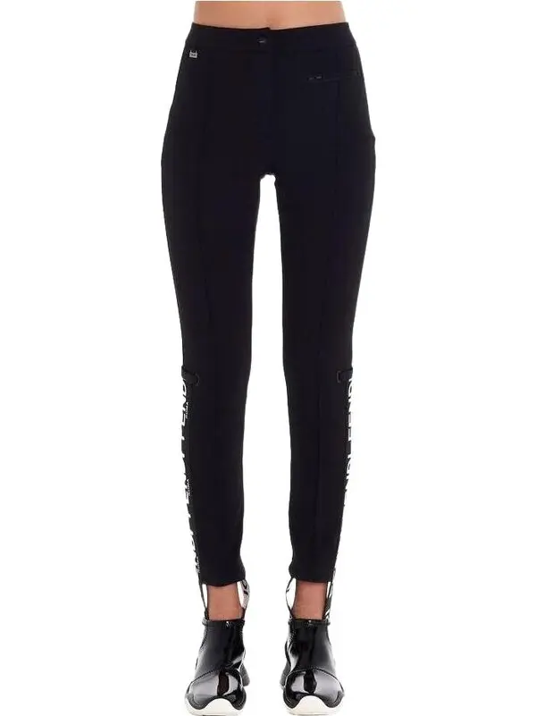 Fendi Elastic Strap Feet Leggings - Black