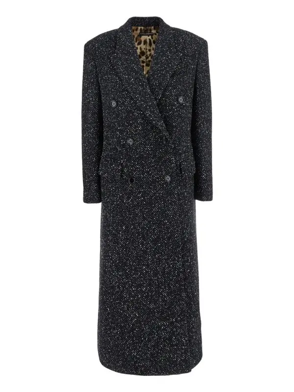 Dolce & Gabbana Double-breasted Long Coat - Black