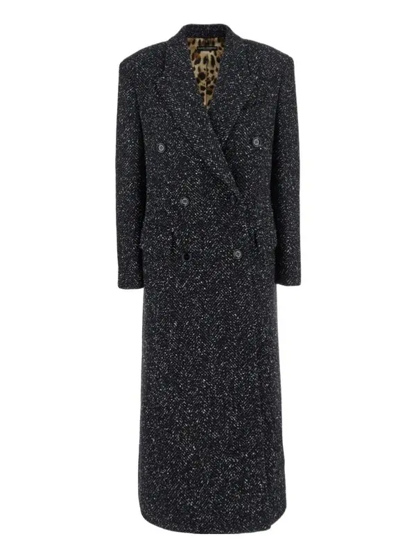 Dolce & Gabbana Double-breasted Long Coat - Black