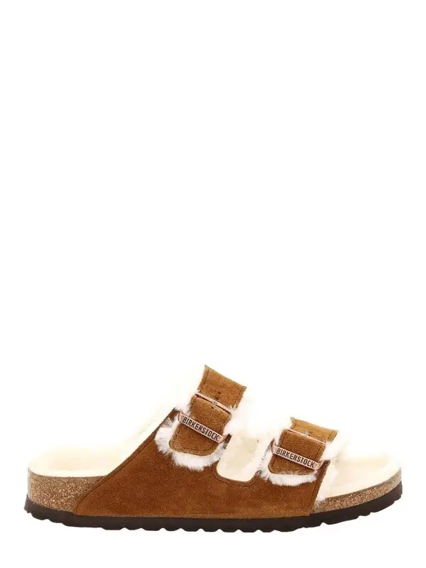 BIRKENSTOCK Arizona Shearling Lined Sandals - Brown