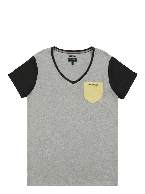 Emporio Armani Splicing Details T-shirt - Gray