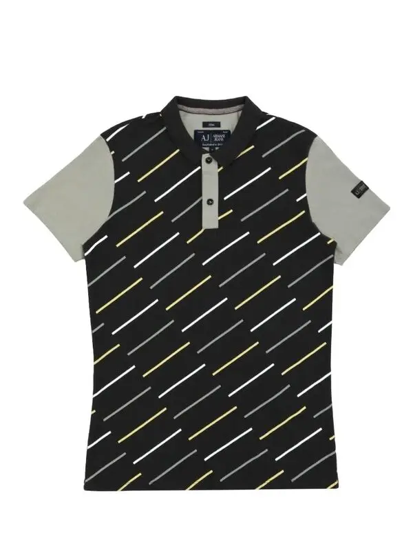 Emporio Armani Logo Polo Shirt - Black