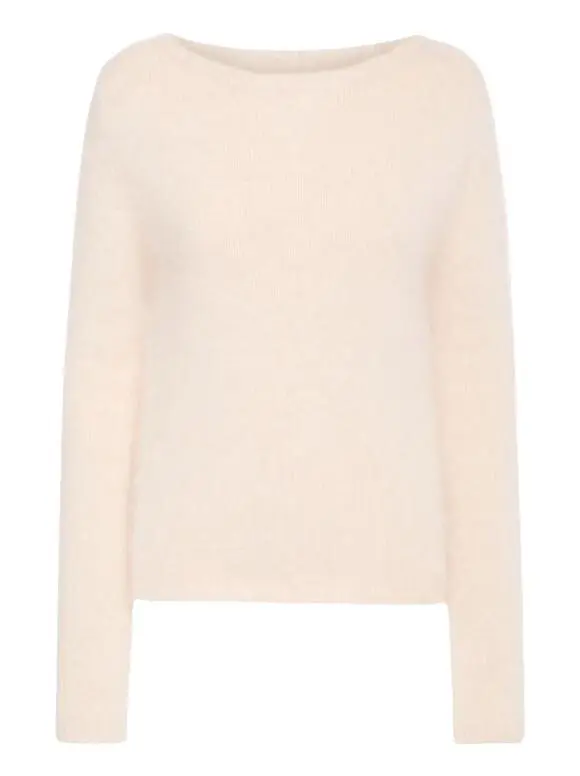Blumarine Long Sleeve Sweater With Back Cutout - Nude