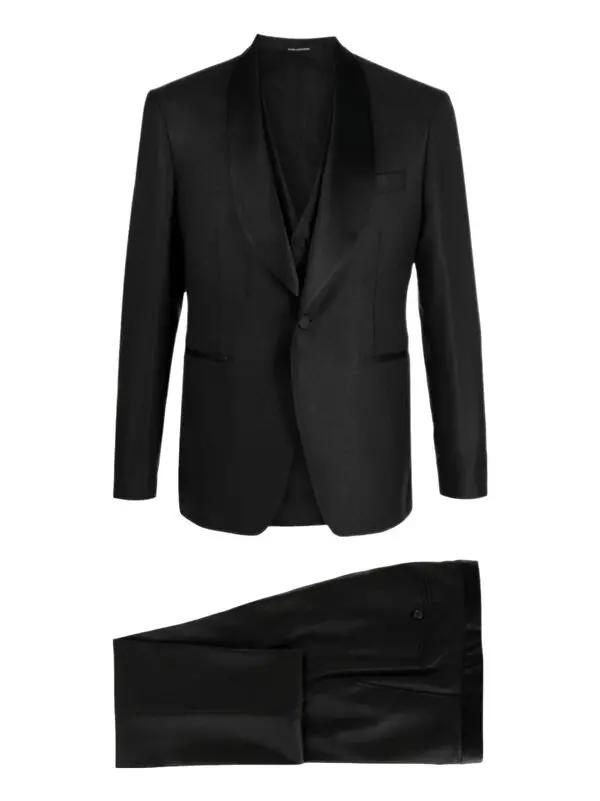 Tagliatore Single-breasted Three-piece Suit - Black
