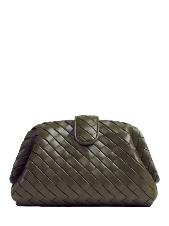 Bottega Veneta Teen Lauren 1980 With Chain Bag - Khaki