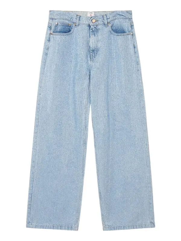 Casablanca Crystal Embellished Jeans - Blue