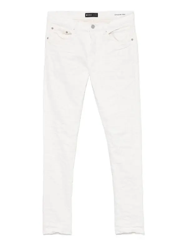 PURPLE BRAND Belt-loop Jeans - White