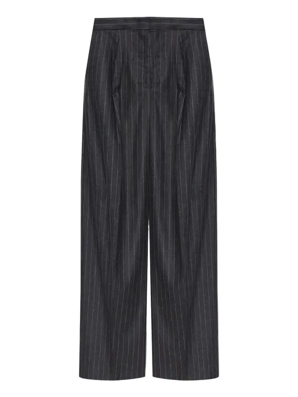 Sportmax Belgio Striped Wide-leg Trousers - Grey