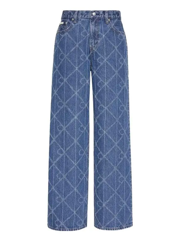Calvin Klein Belt Loop Monogram Jeans - Blue