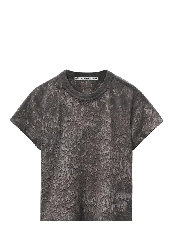 Alexander Wang Splatter-wash Crewneck T-shirt - Black
