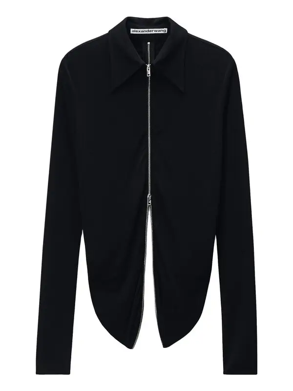 Alexander Wang Draped Zipped Shirt - Black