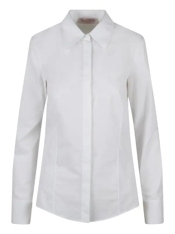 Valentino Garavani Long Sleeve Button-up Shirt - White