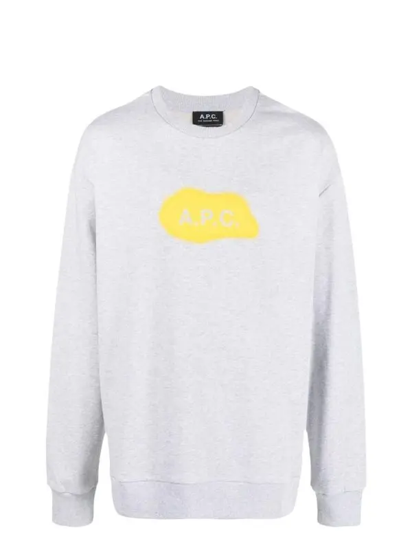A.p.c. Logo-printed Crewneck Sweatshirt - White