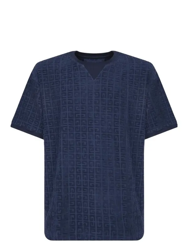 Givenchy 4g Cotton Towelling T-shirt - Navy Blue