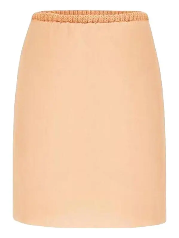 Bottega Veneta Cotton Silk Washed Parachute Skirt - Nude