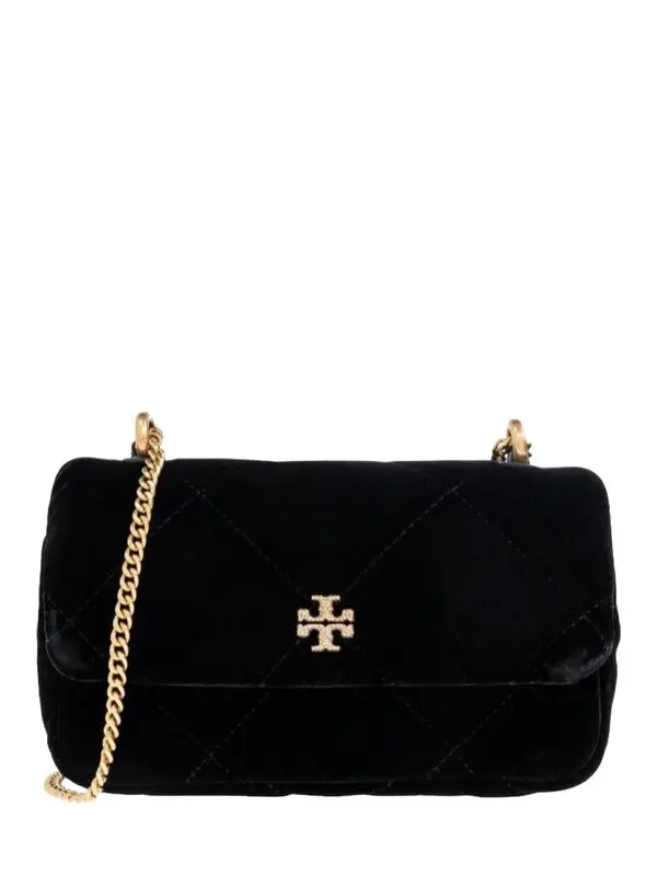 Tory Burch Mini Kira Logo Plaque Crossbody Bag - Black