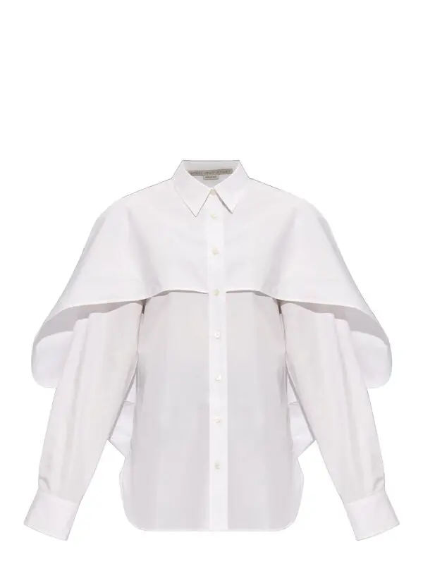 Stella McCartney Long Sleeve Cape Shirt - Pure White