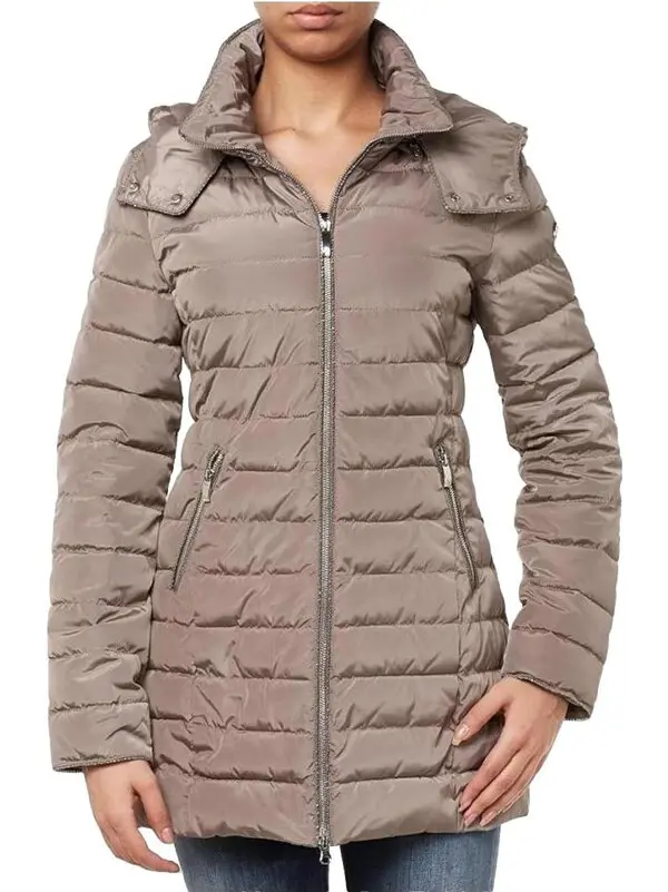 Emporio Armani Hooded Down Jacket - Nude