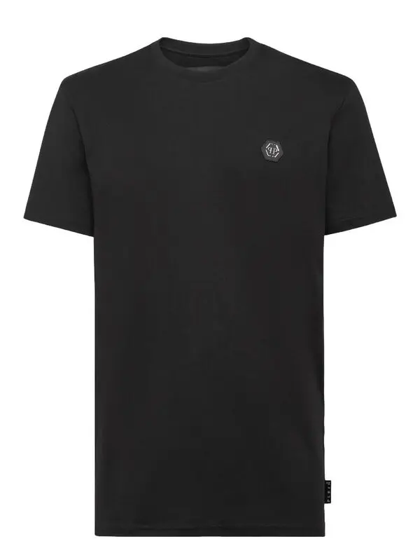 Philipp Plein Istitutional Logo-patch T-shirt - Black