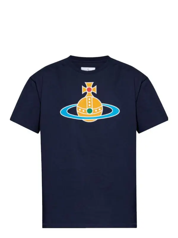 VIVIENNE WESTWOOD Oversized Orb Print T-shirt - Navy