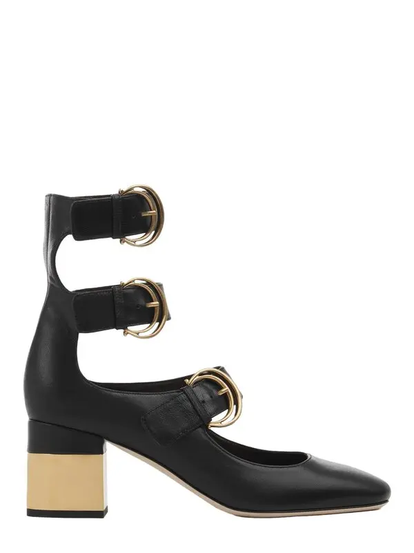 Chloé Alizè Pumps With Buckle Detailing - Black