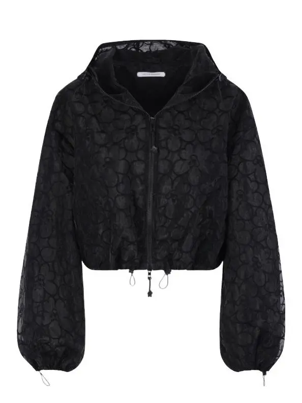Cecilie Bahnsen Felicia Floral Cropped Coat - Black