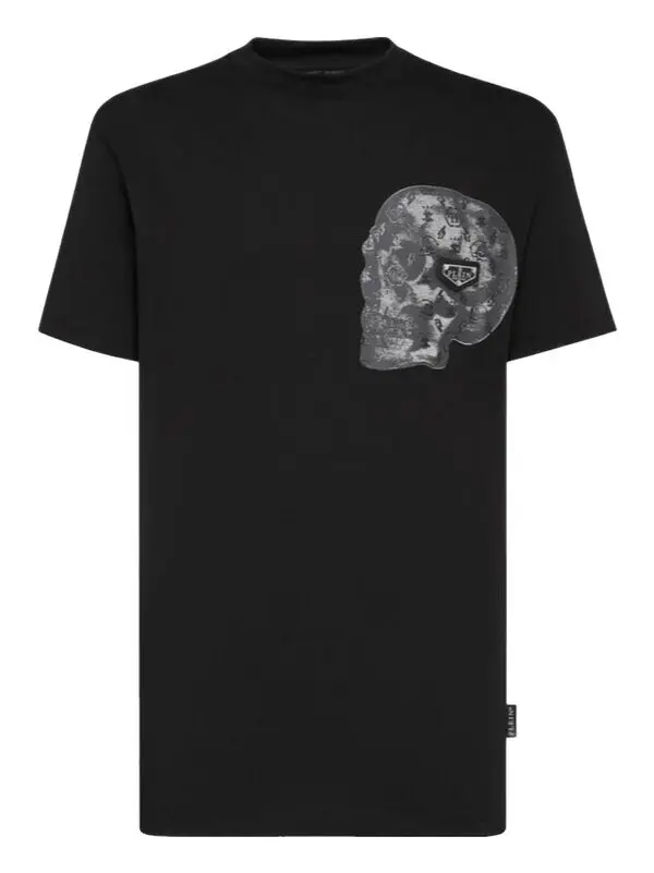 Philipp Plein Skull-print Cotton-blend T-shirt - Black