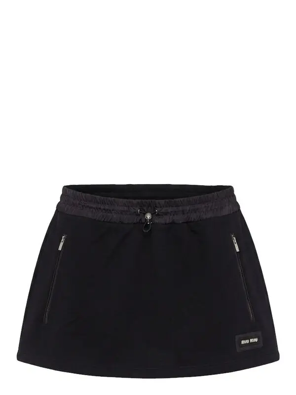 Miu Miu Drawstring Mini Skirt - Blue