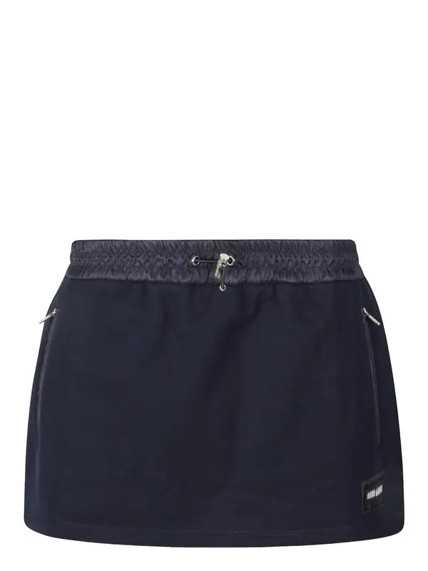 Miu Miu Drawstring Mini Skirt - Blue