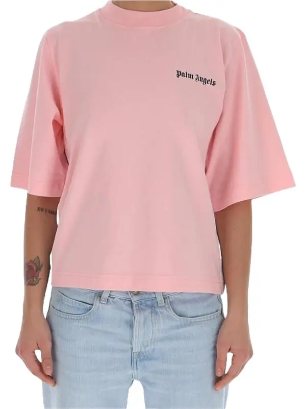 Palm Angels Logo Print T-shirt - Pink