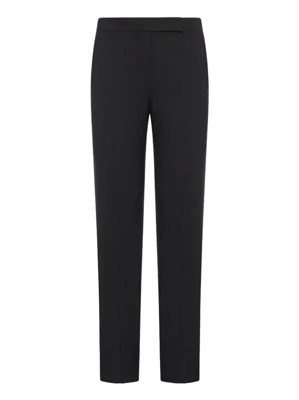 Max Mara Mid-rise Wool Suit Trousers - Black