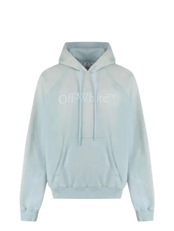 Off-White Logo Print Hoodie - Green